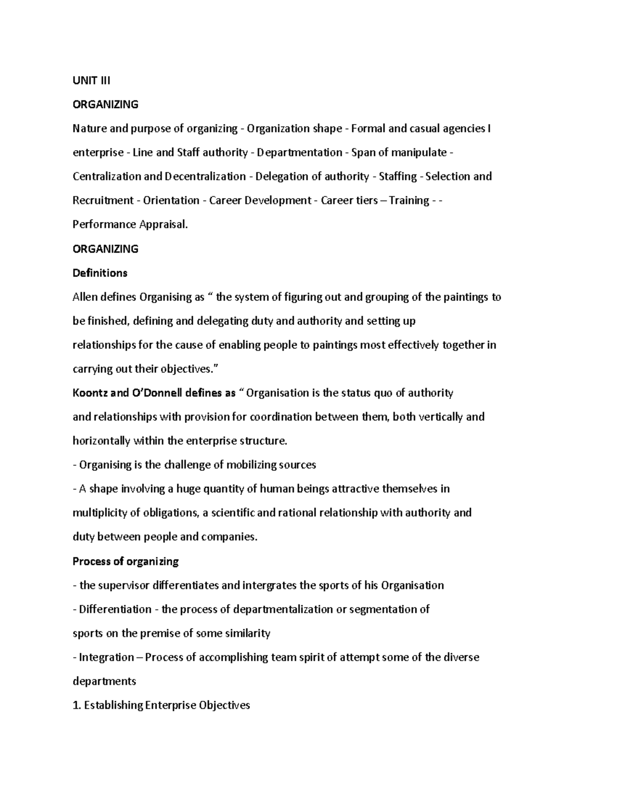 POM Module 3 PART 1 - Durga Prasad - UNIT III ORGANIZING Nature and ...
