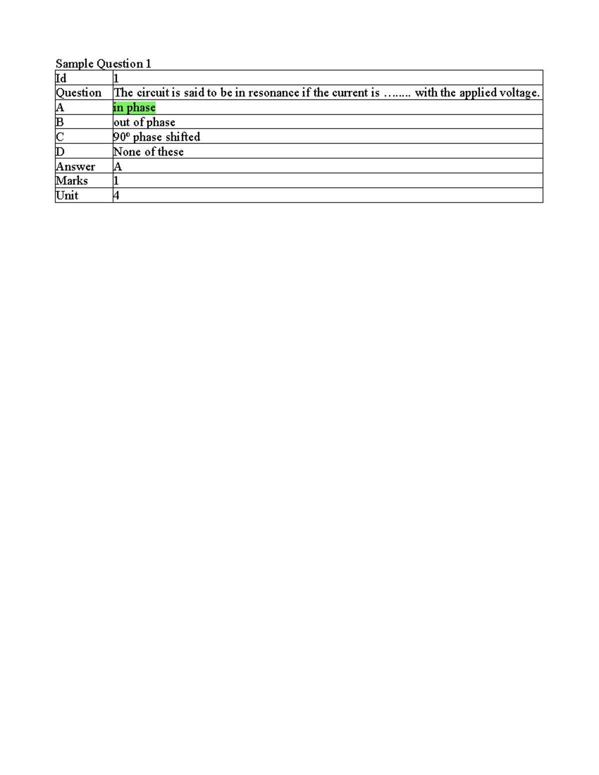 CT Question Paper 1 - Sample Question 1 Id 1 Question The circuit is ...