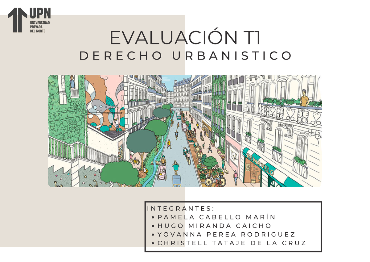 T1 - Derecho Urbano-G3 - EVALUACIÓN T D E R E C H O U R B A N I S T I C O I N T E G R A N T E S ...