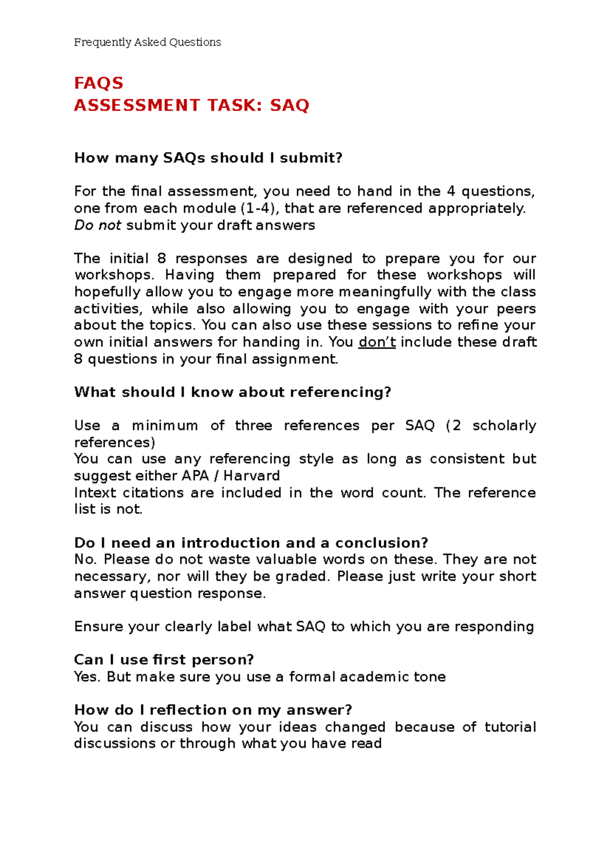 SAQ FAQs - jvfifyvrvyrb - Frequently Asked Questions FAQS ASSESSMENT ...