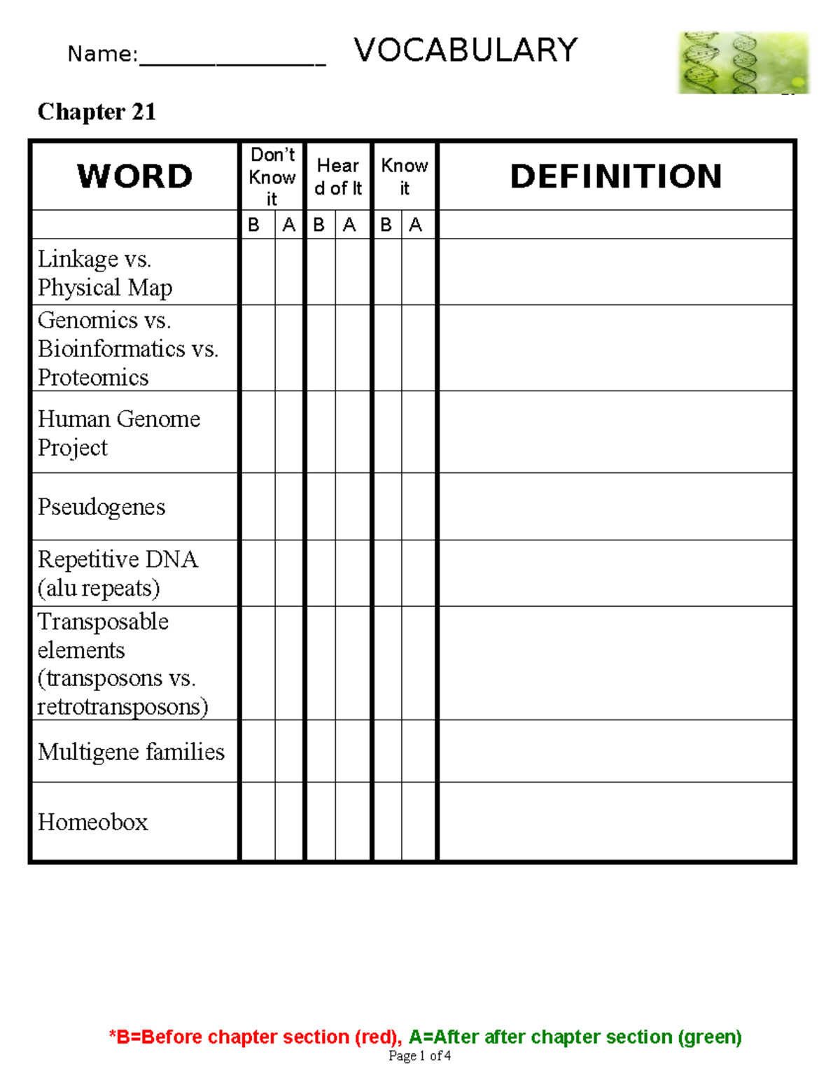 Sci Bio vocab ch21,22,23 1 - Biology Chapter 21 WORD Don’t Know it Hear ...