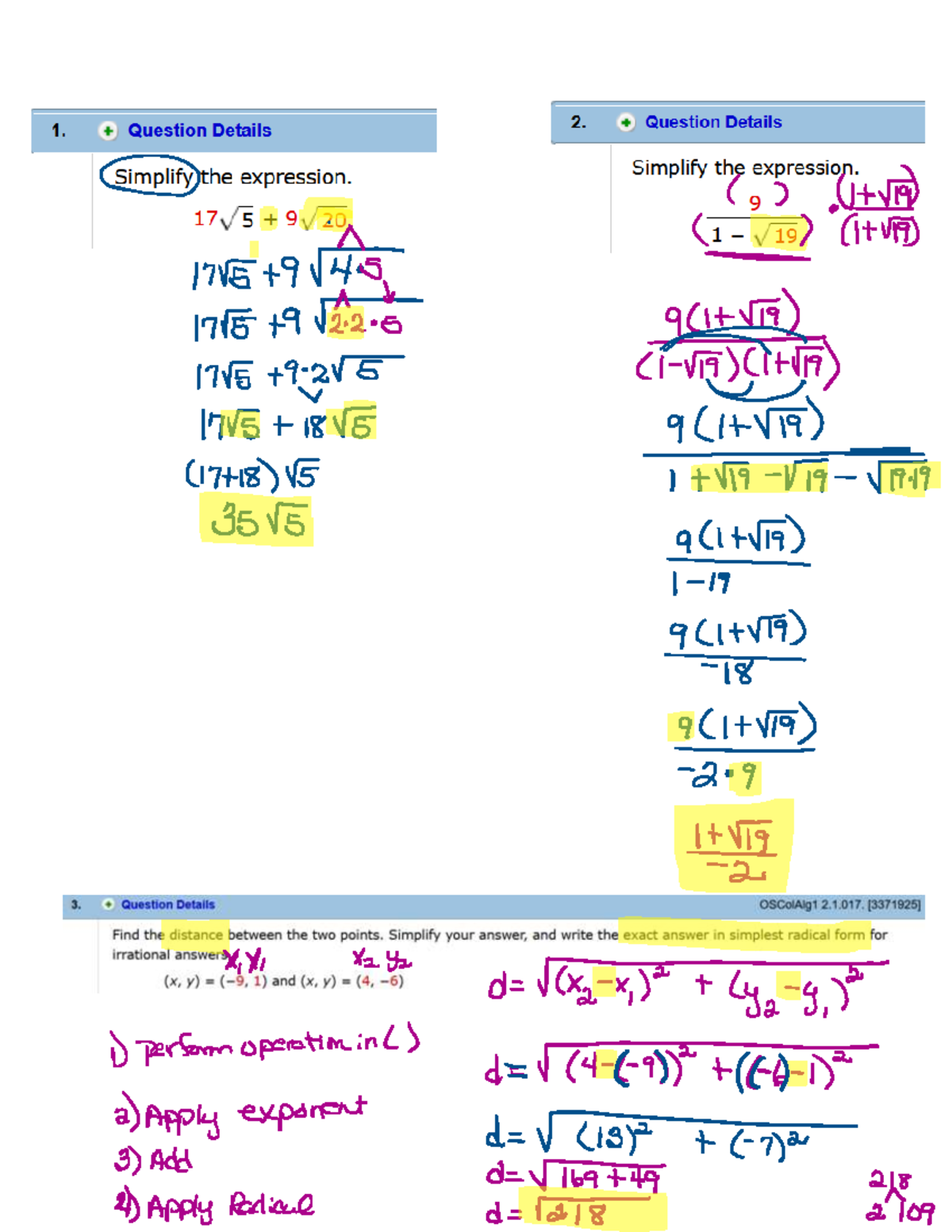 Final Exam Review Part 1 - 2. Question Details 1. Question Details ...