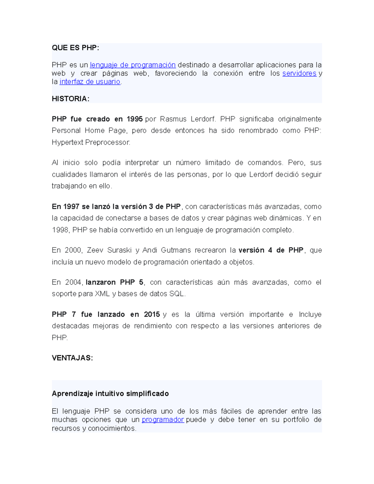 Que Es Php Lenguaje De Programacion Que Es Php Php Es Un Lenguaje De Programación Destinado