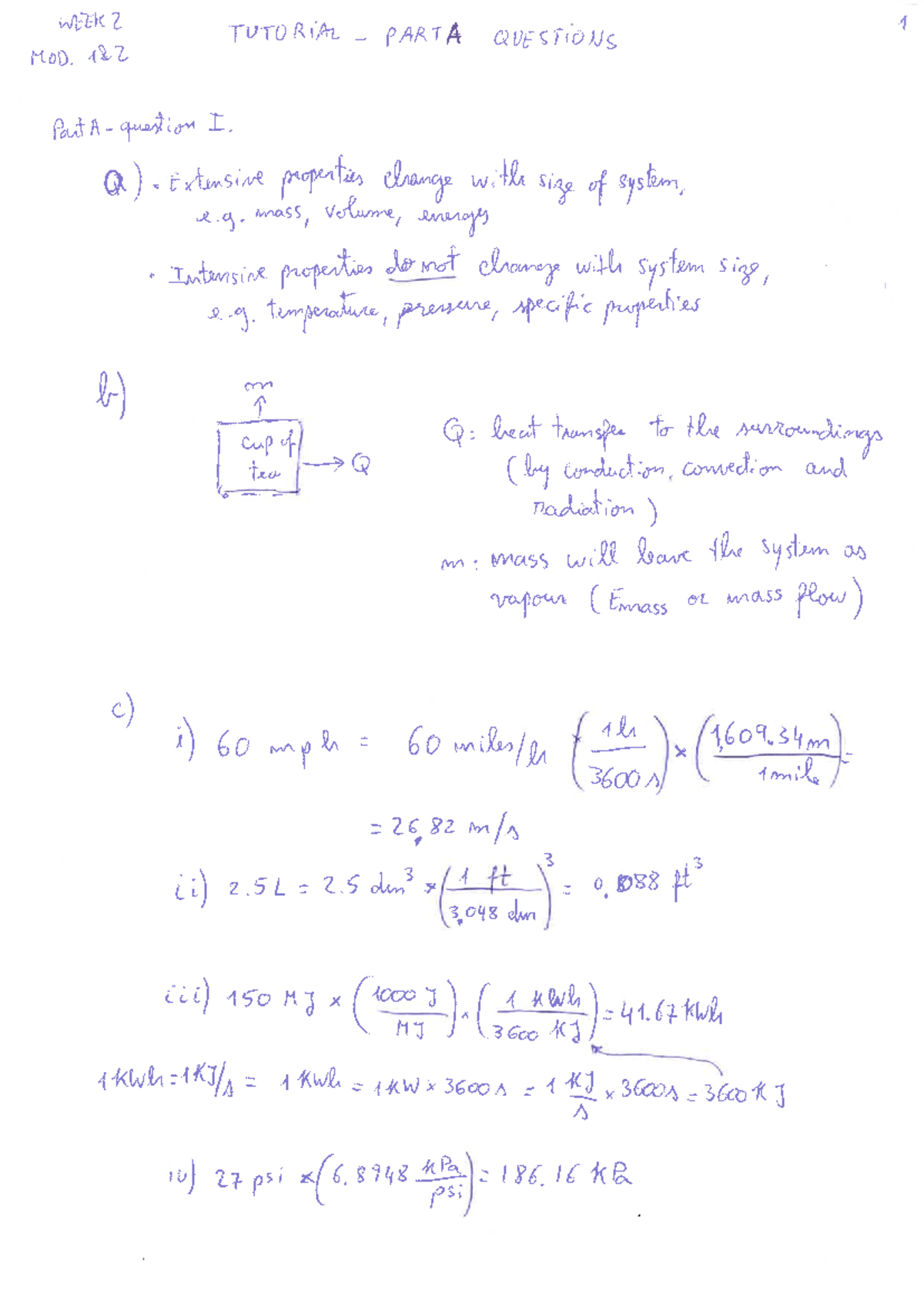 Week 2 S1 2024 Mod 1and2 Tutorial Solutions Week 2 Tutorial