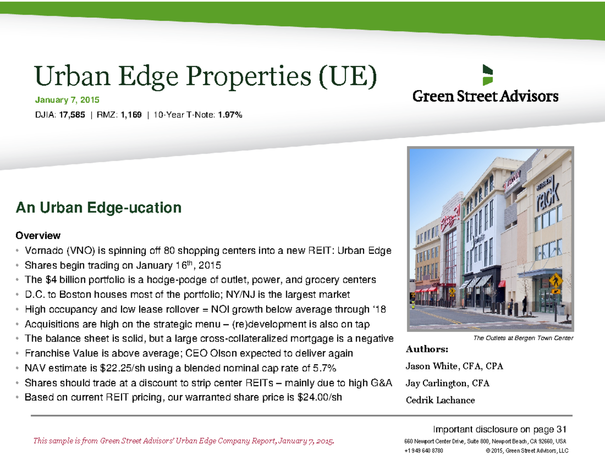 Green Street-REIT-UEReport - - Studocu