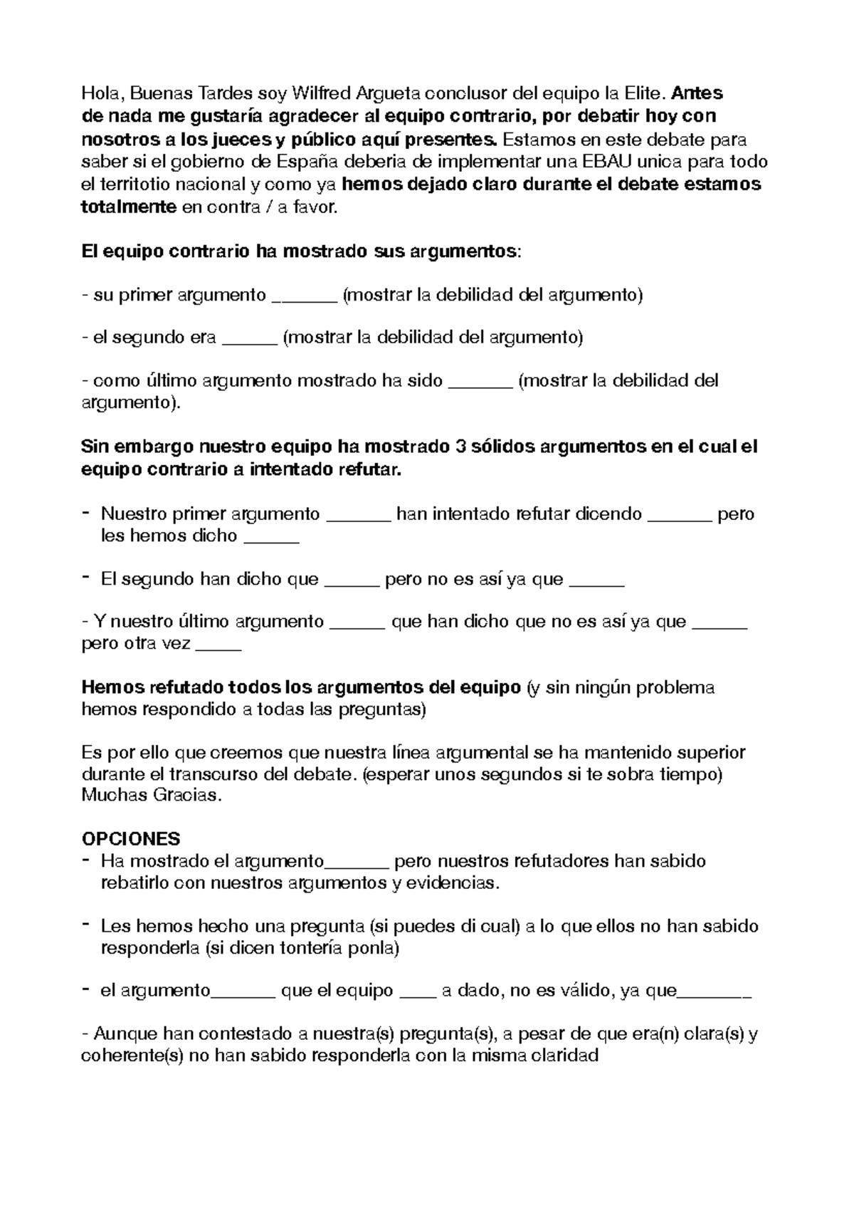 Conclucion Cicae Final - Hola, Buenas Tardes soy Wilfred Argueta ...