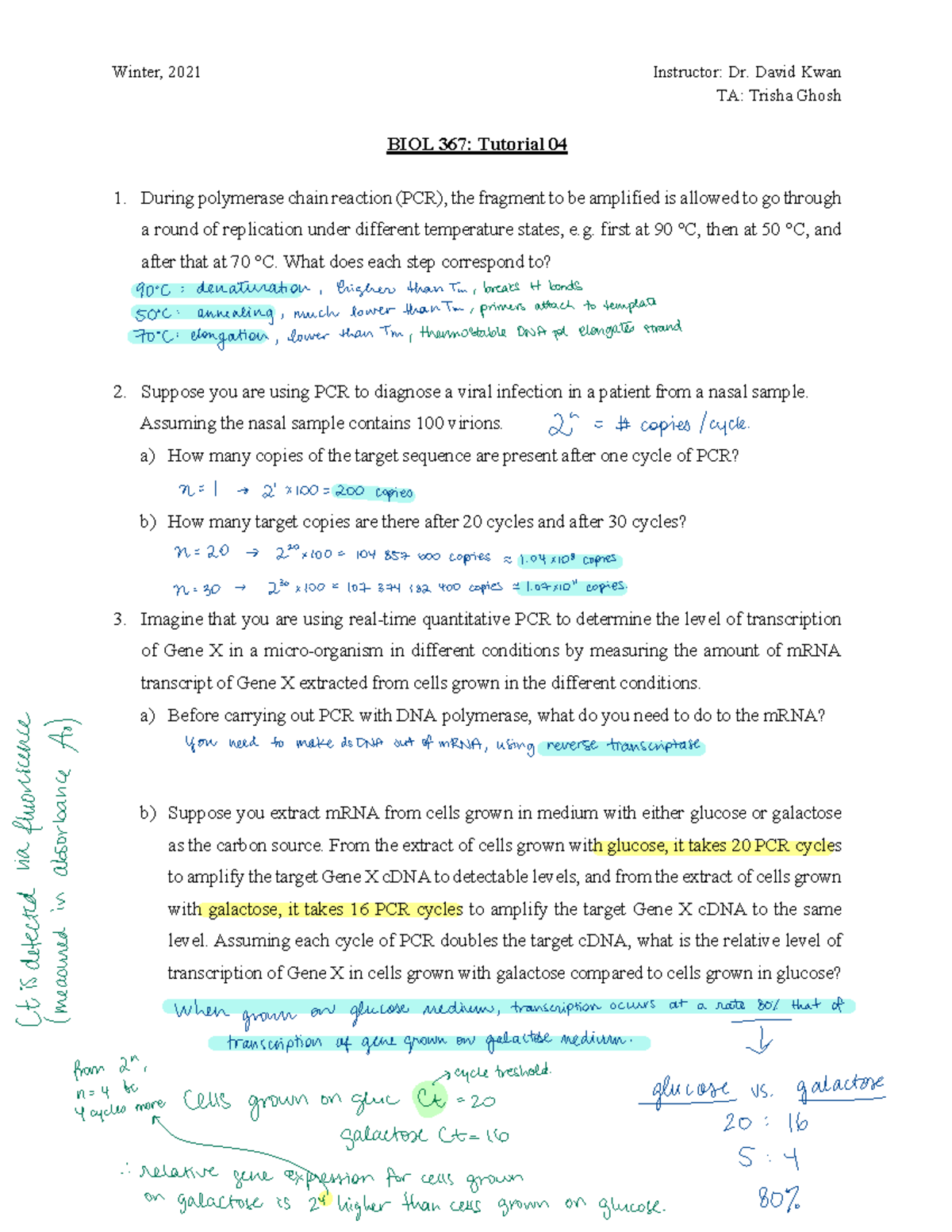 Tutorial 4 - Winter, 2021 Instructor: Dr. David Kwan TA: Trisha Ghosh ...