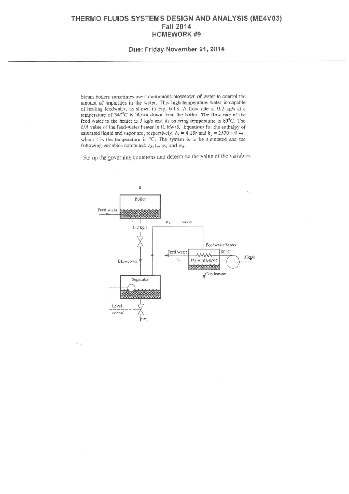 Thermo - Fluids Systems Design and Analysis - Practical - Homework 9 ...