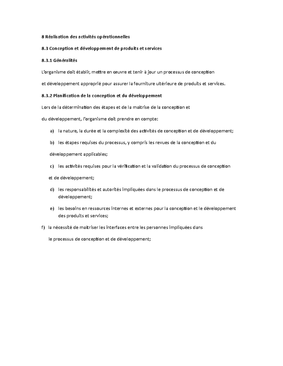 Résumé 2 - notes cours - 8 Réalisation des activités opérationnelles 8 ...