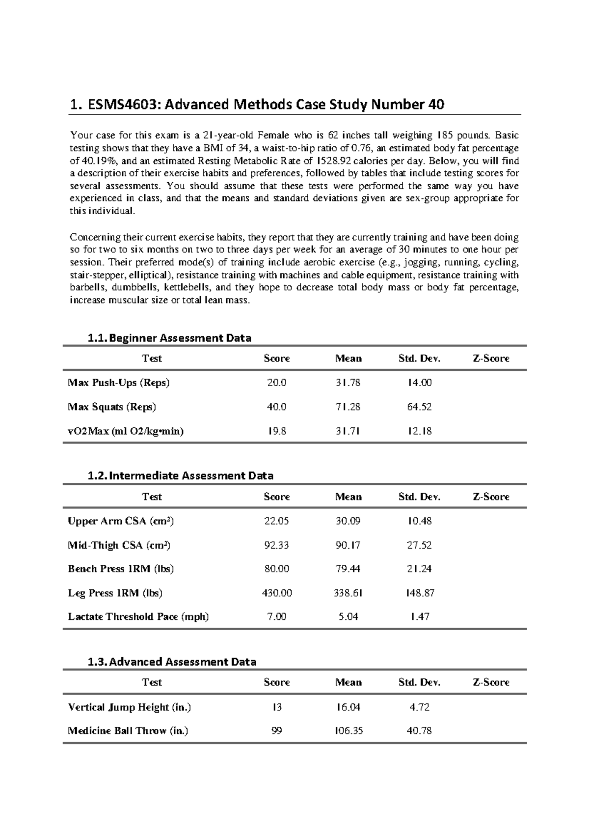 Exam-Case-40 - assignment for a case study relating to aerobic ...