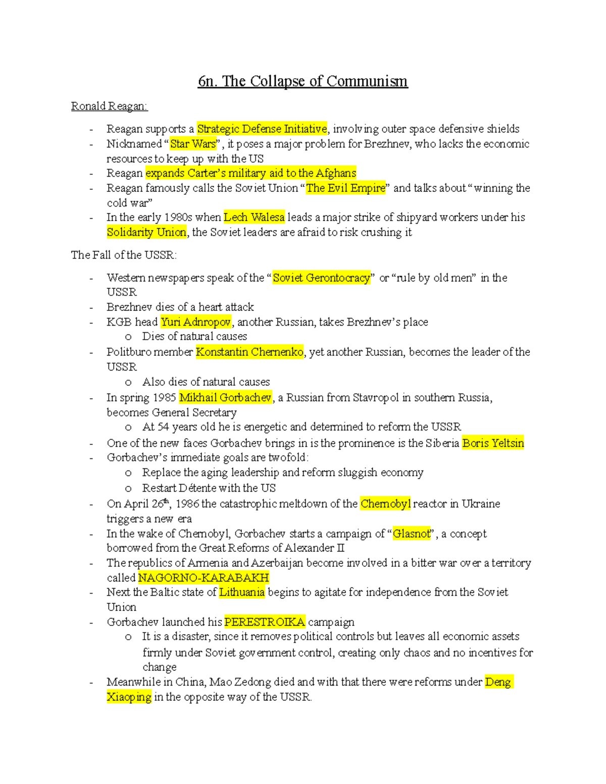 6n. The Collapse of Communism - 6n. The Collapse of Communism Ronald ...