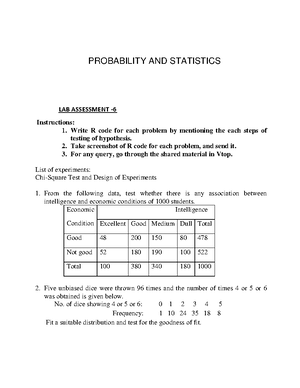 Statistics DA2 Answers - AHS010 - Studocu