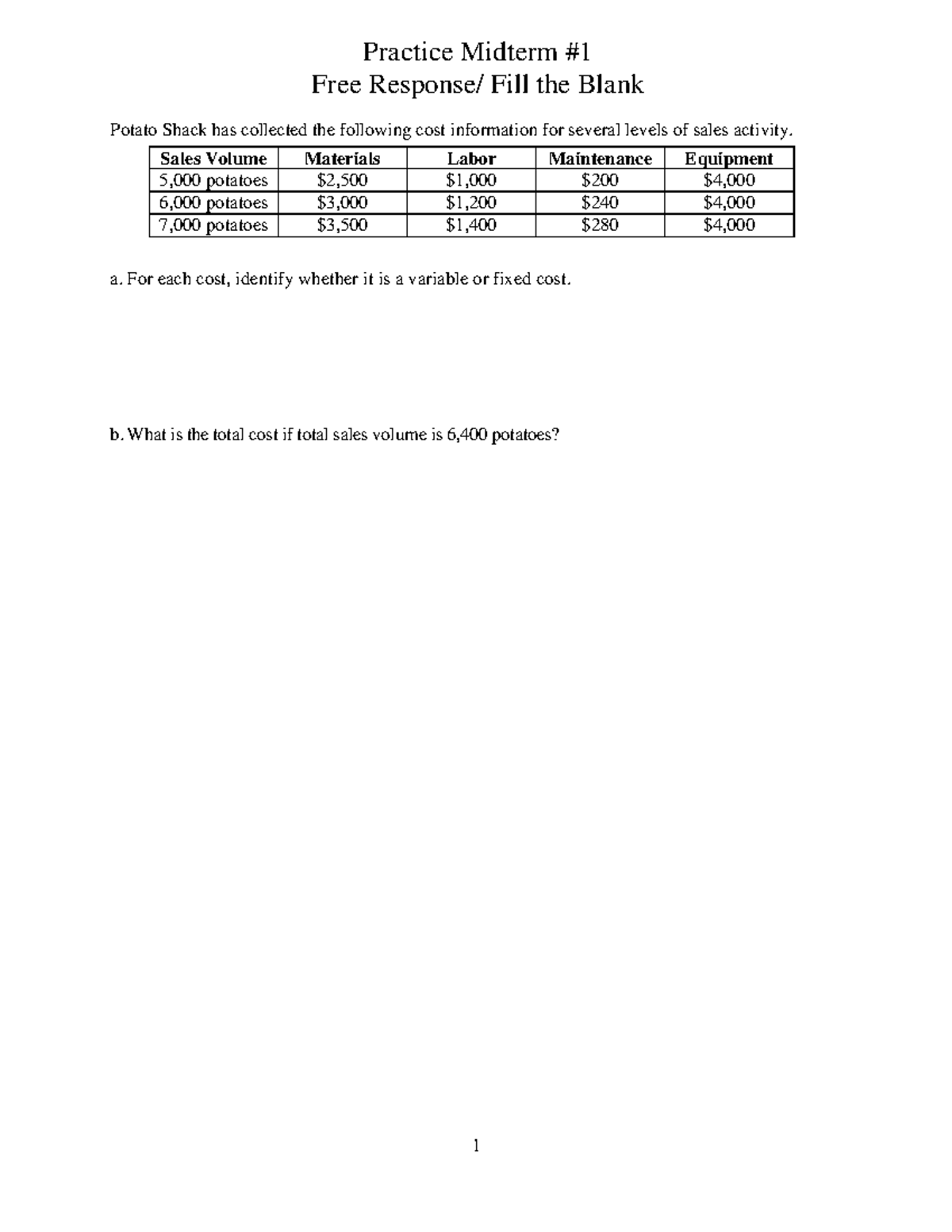 281practicemidterm 1 - practice midterm 1 - Practice Midterm Free ...