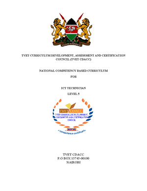 Curriculum ICT Technician Level 6 - TVET CURRICULUM DEVELOPMENT ...