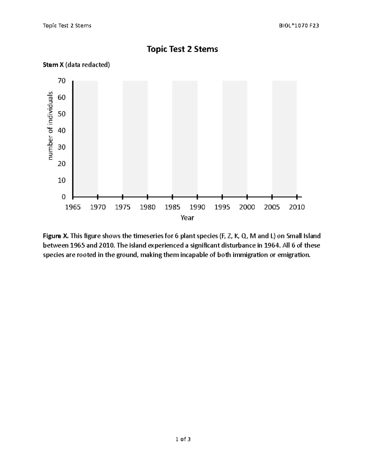 Topic Test 2 Stems - Topic Test 2 Stems BIOL*1070 F 1 of 3 Topic Test 2 ...