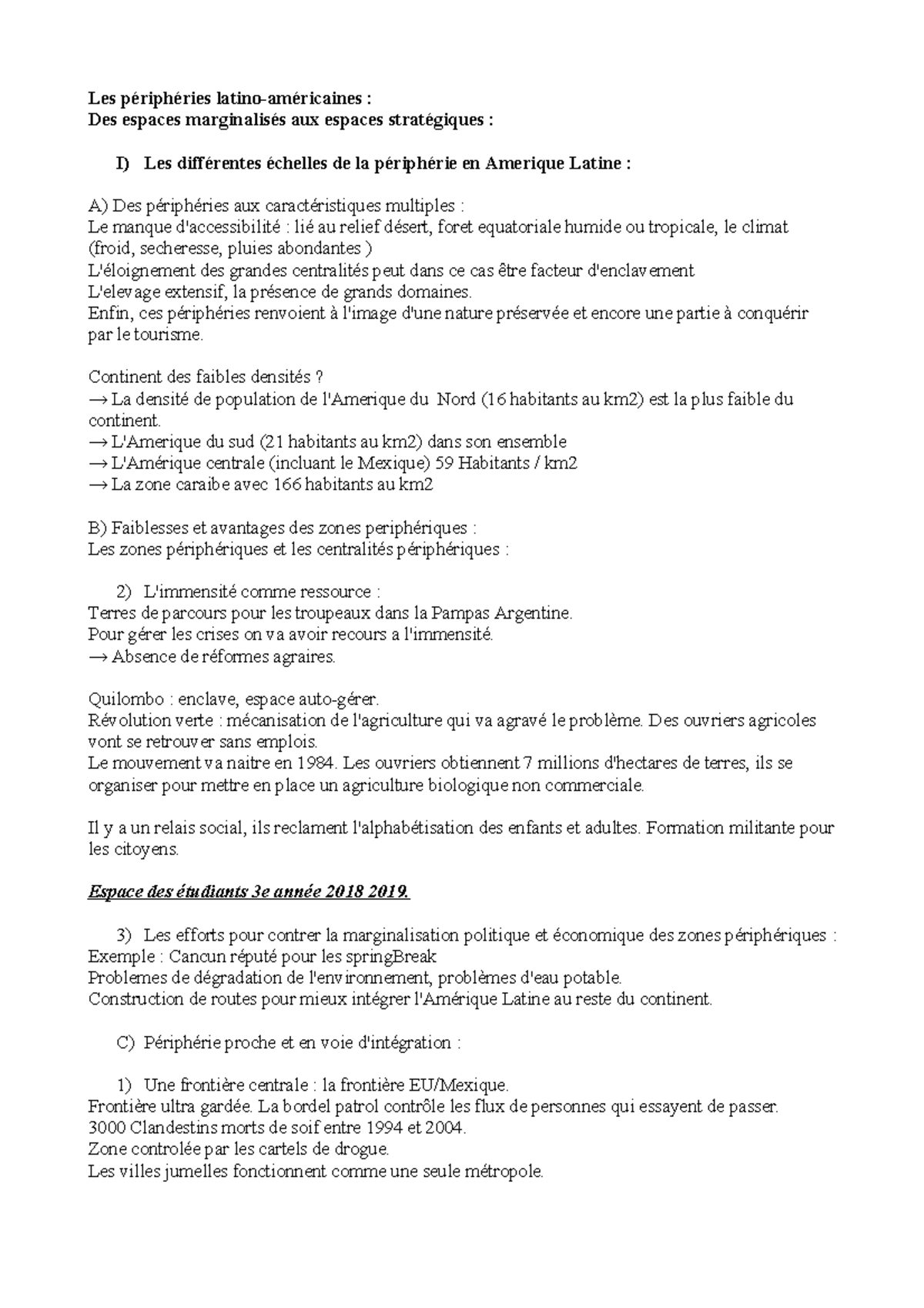 Les periphéries Latino Americaines - Les périphéries latino-américaines ...