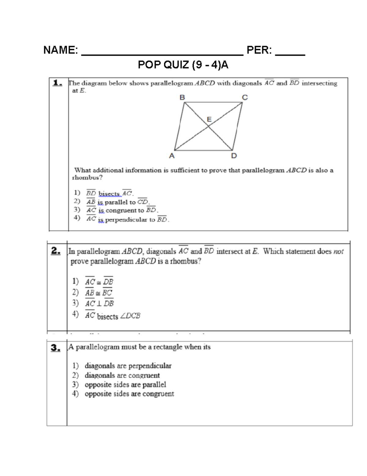 - POP QUIZ #1 (9 - 4)A - Prof g - CJBS 101 - NAME: ___________________________ PER: _____ POP ...