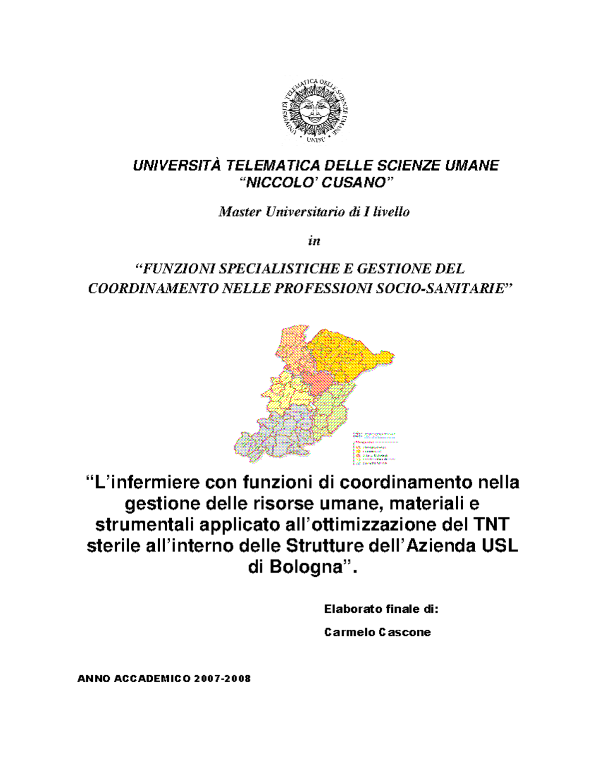 Tesi Cascone - Management sanitario - UNIVERSITÀ TELEMATICA DELLE ...