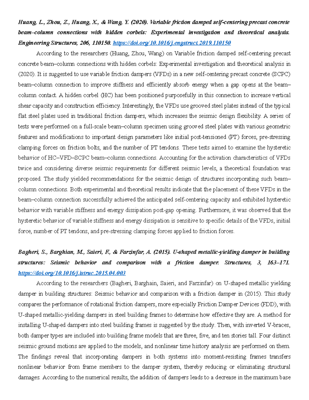 Review of Related Literature Samples - Huang, L., Zhou, Z., Huang, X., & Wang, Y. (2020). - Studocu