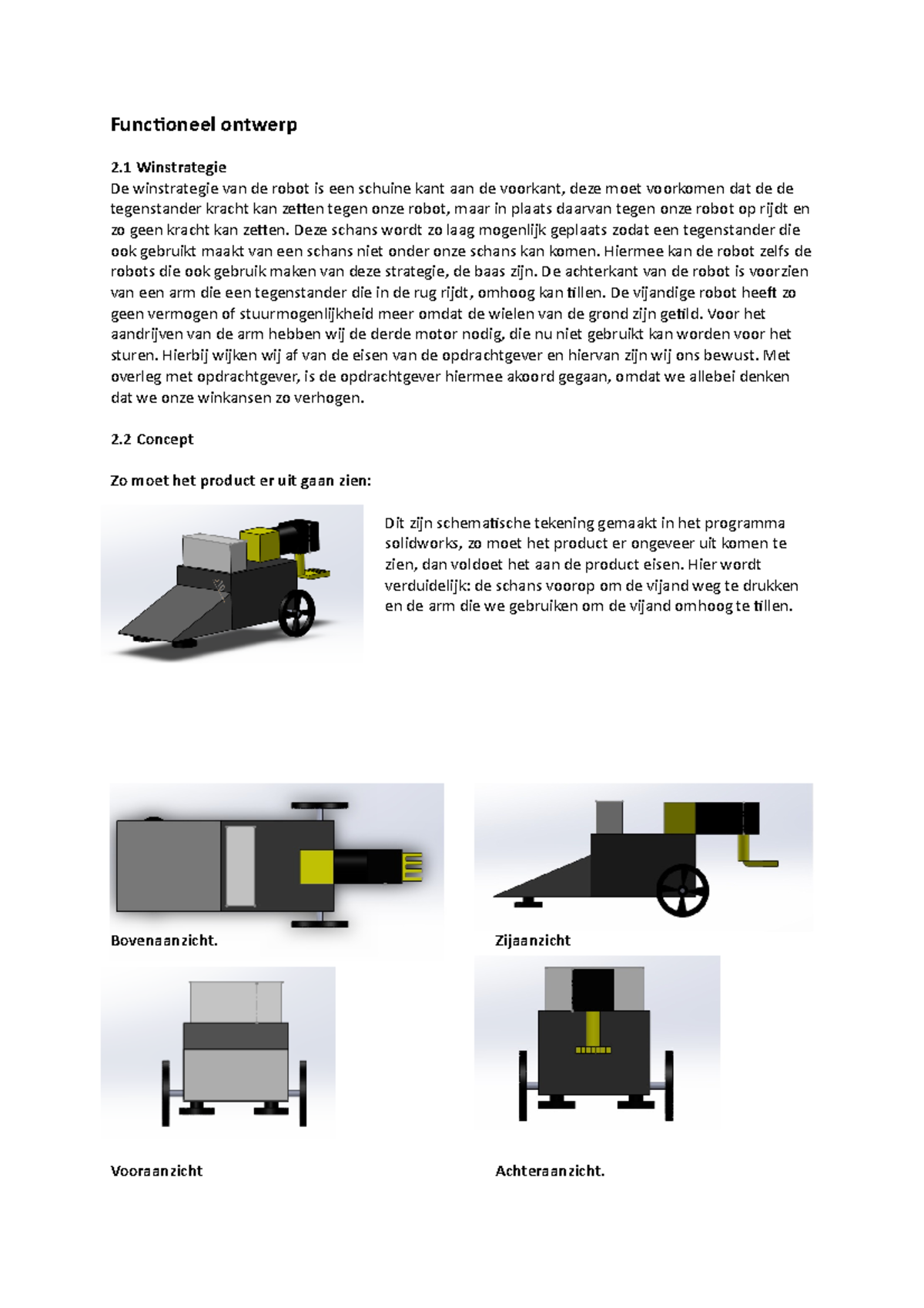 Functioneel ontwerp - Grade: 8,2 - Functioneel ontwerp 2 Winstrategie ...