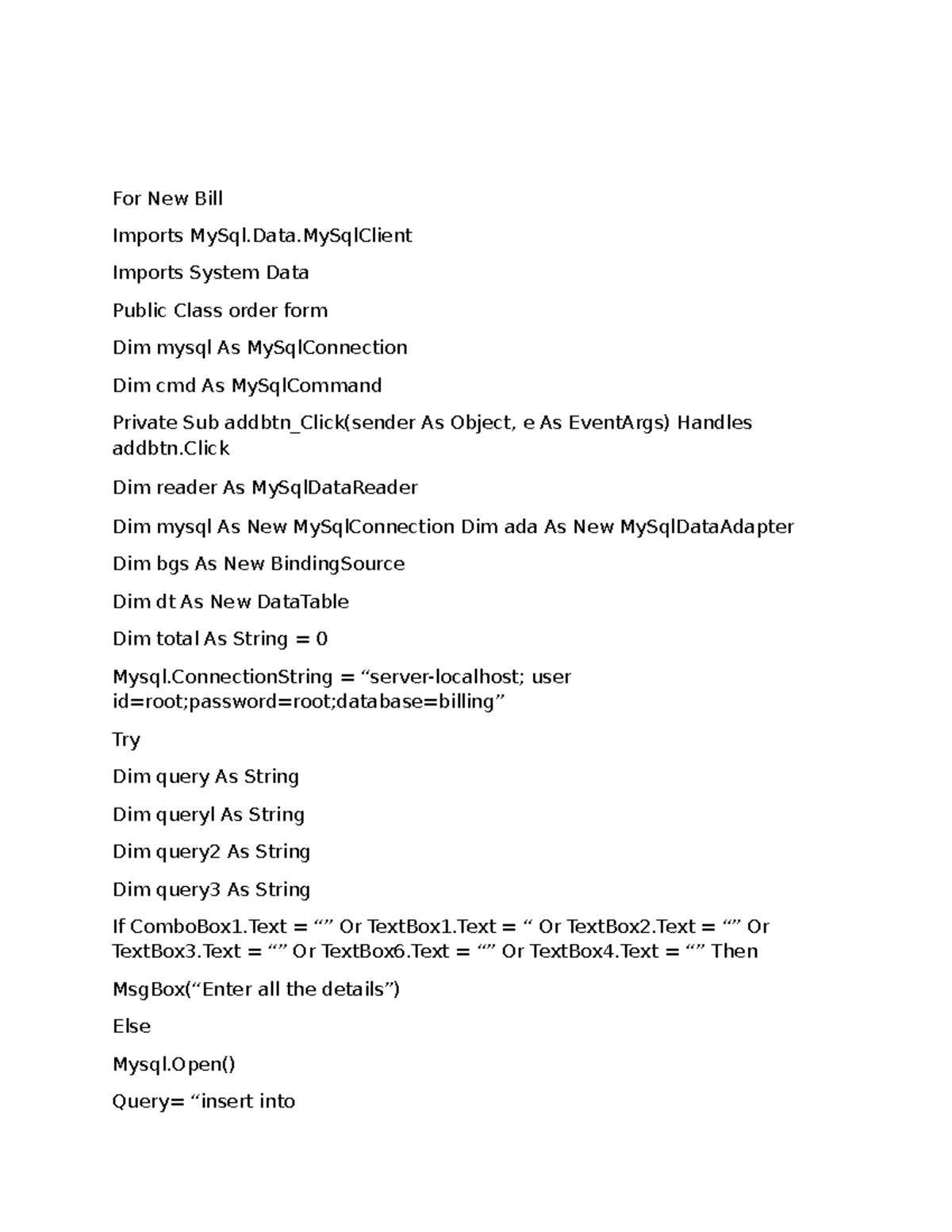 Document (9) (1) - Please give me pdf - For New Bill Imports MySql.Data ...