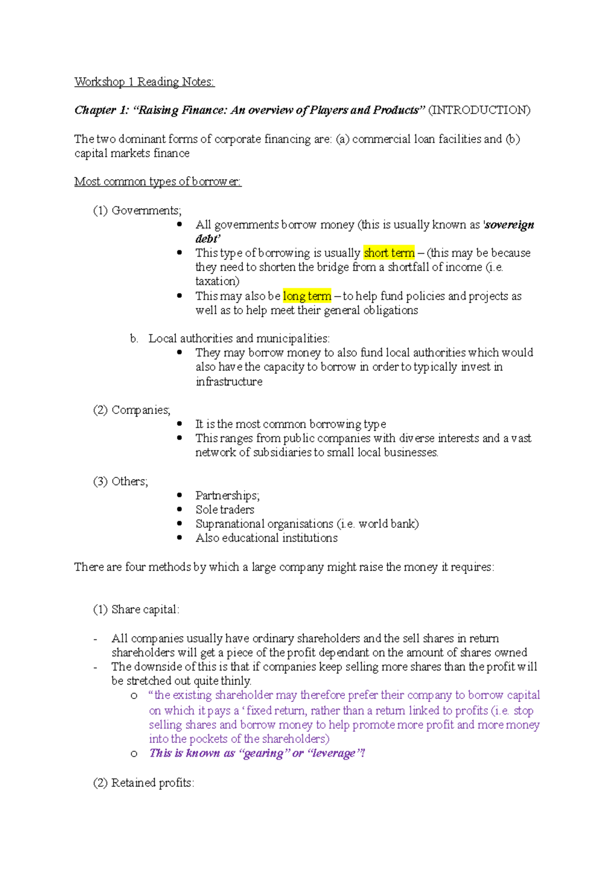 Workshop 1 Reading Notes - Workshop 1 Reading Notes: Chapter 1 ...