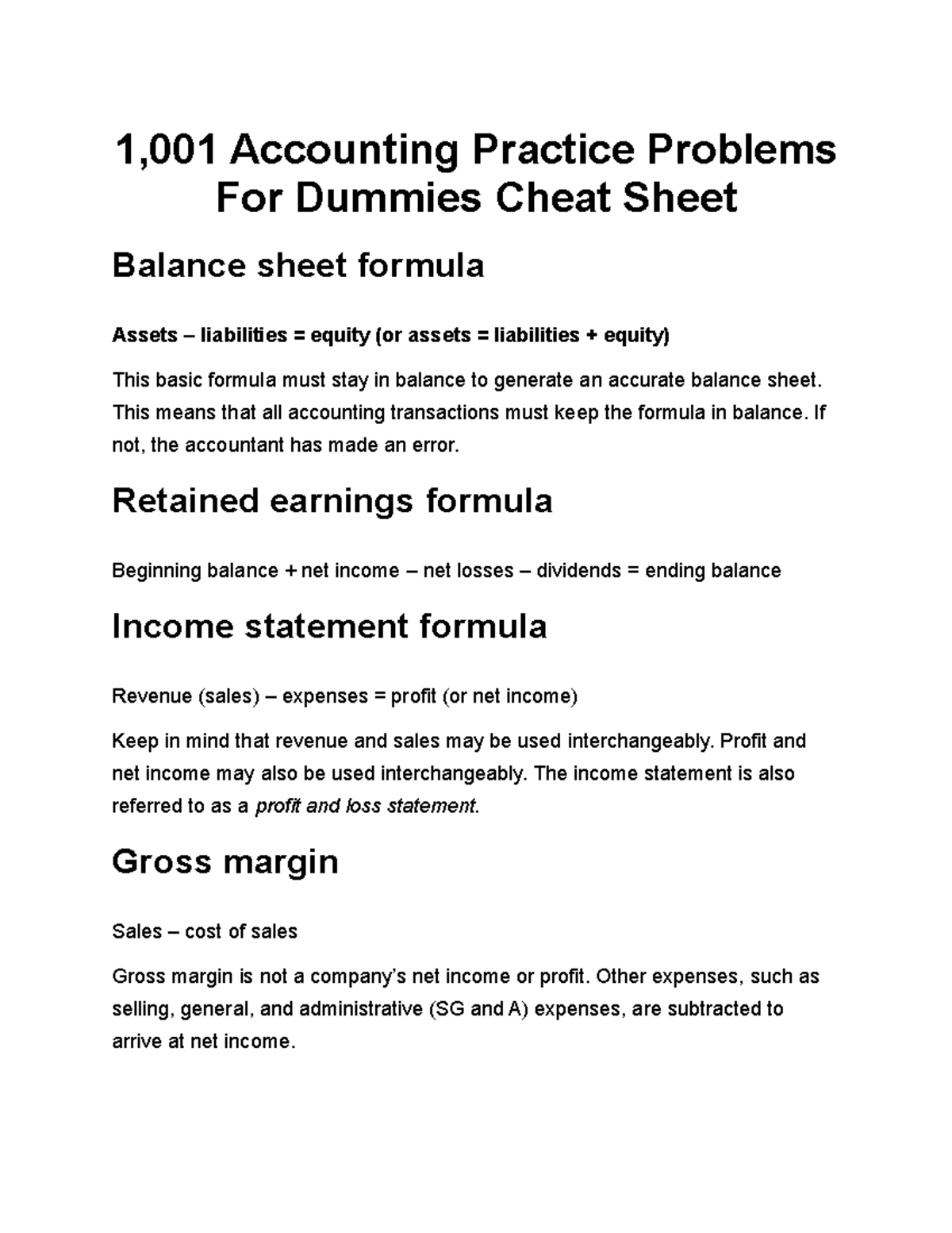 ACC 102 Notes - FUNDAMENTALS OF ACCOUNTING - 1,001 Accounting Practice ...