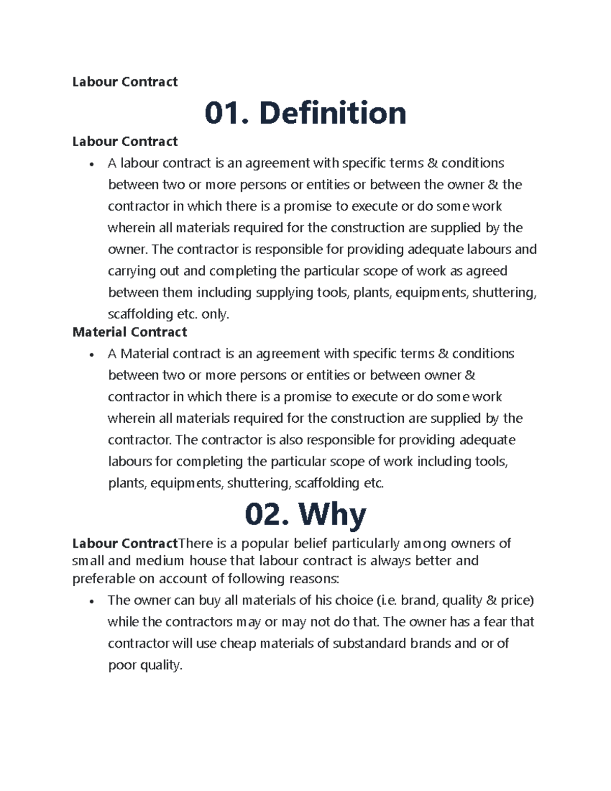 Labour Contract - code - Labour Contract 01. Definition Labour Contract ...