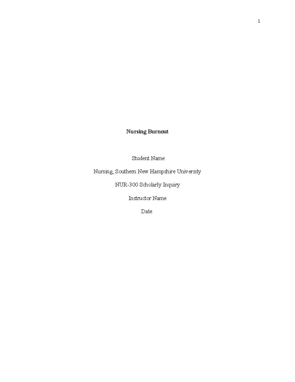 2-2 Milestone 1 Example Paper - NUR305 - SNHU - Studocu