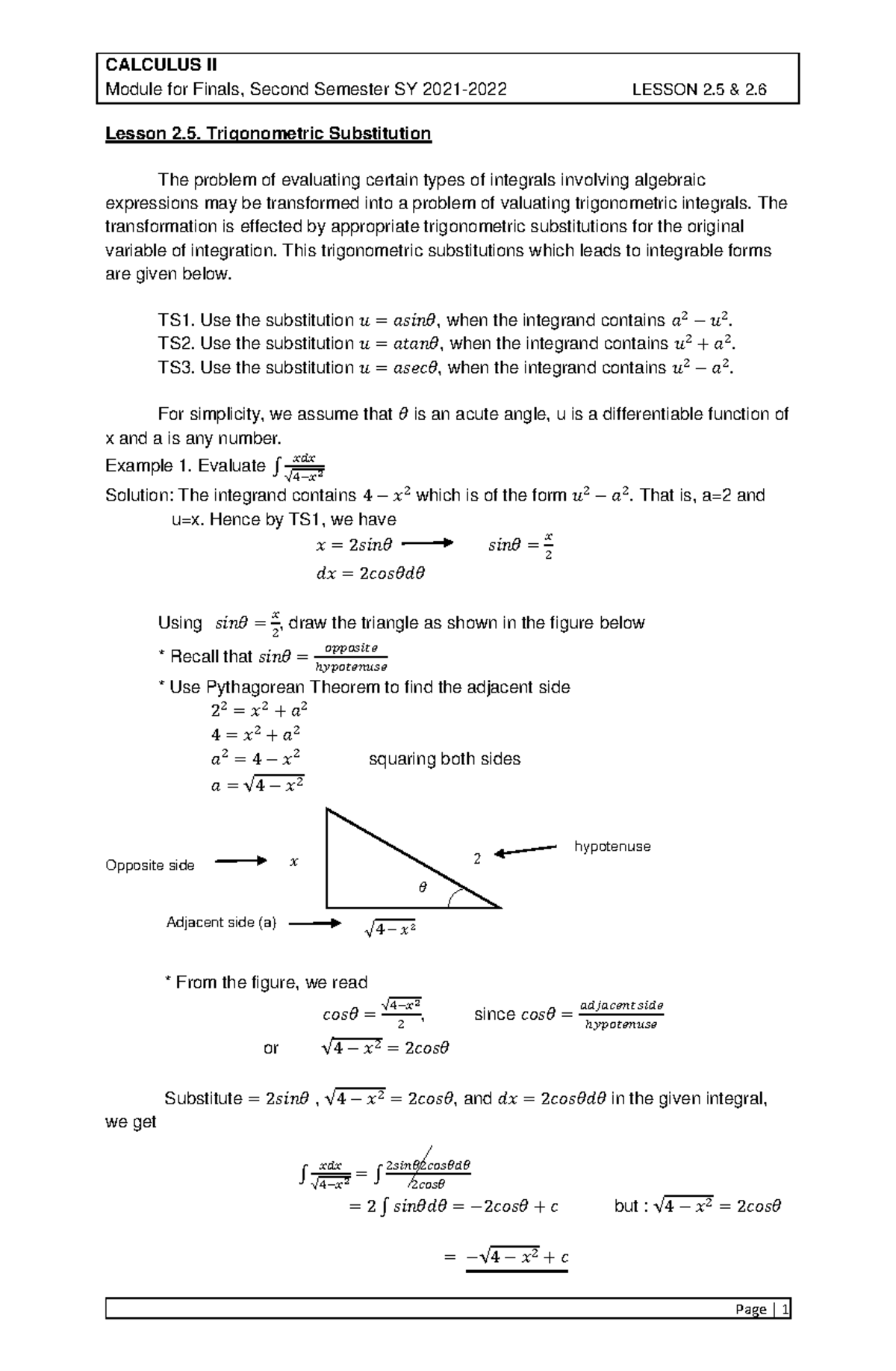 Lesson-2 - NOTHING - Module for Finals, Second Semester SY 2021-2022 ...