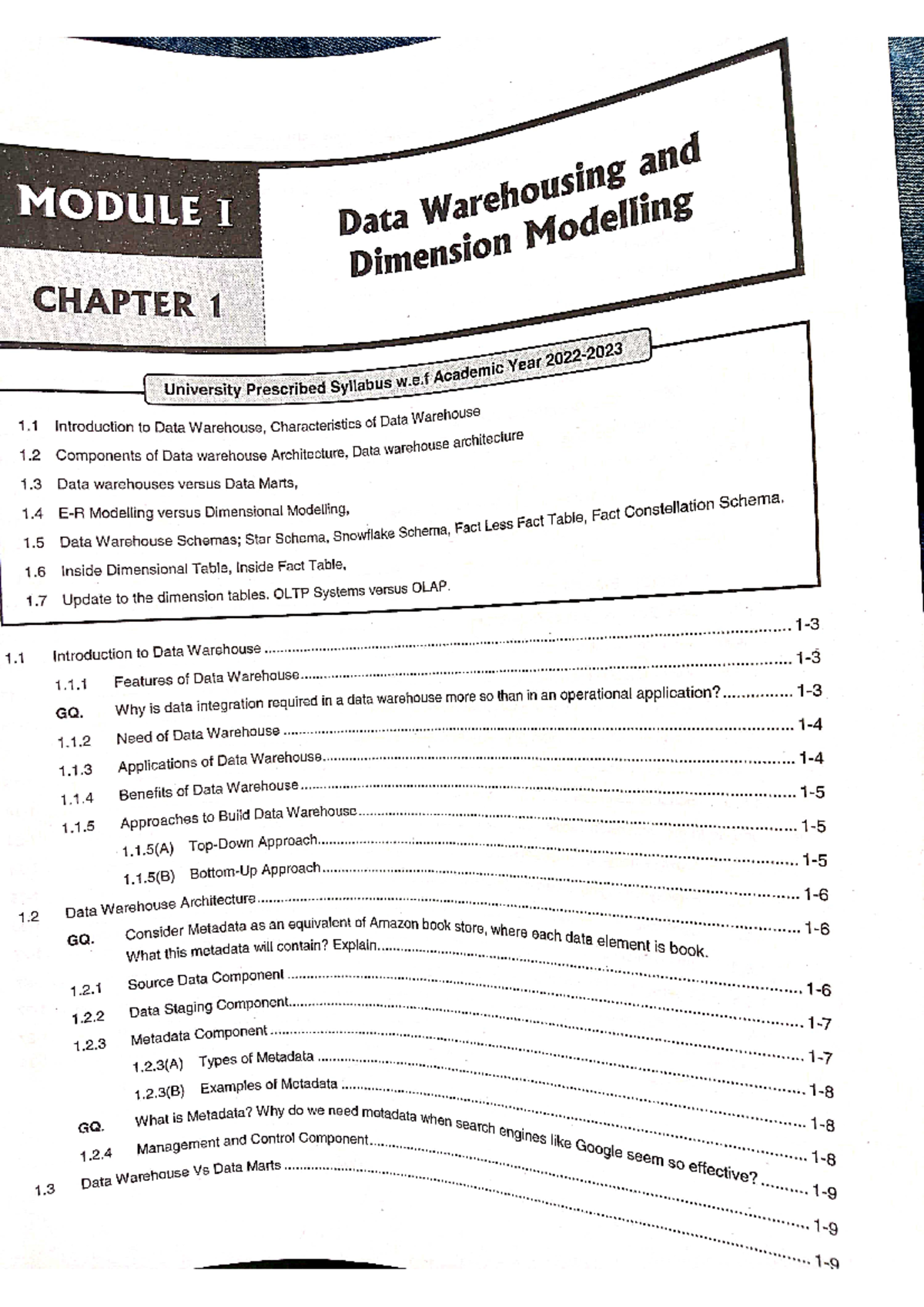 DWM Module 1 - Copy - Data Mining and Business Intelligence - Studocu
