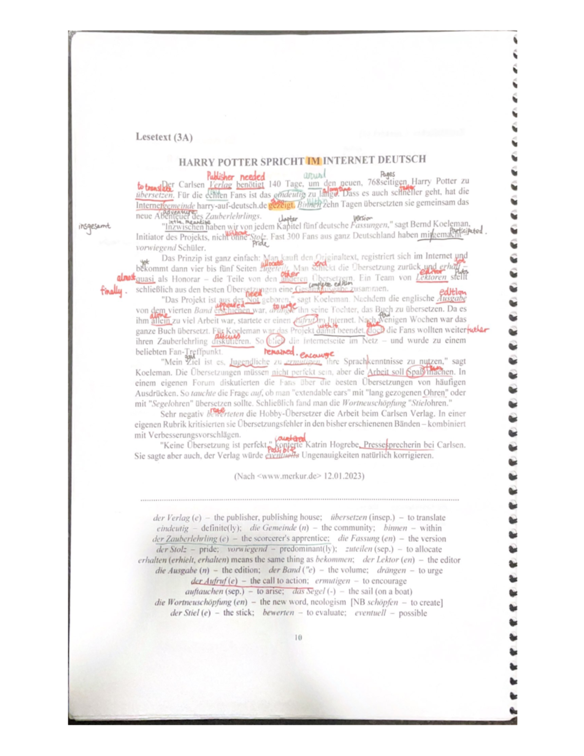 Lesetext (3A) - Lecture note, Lecturer: Geoff Wilkes - GRMN2010 - Studocu