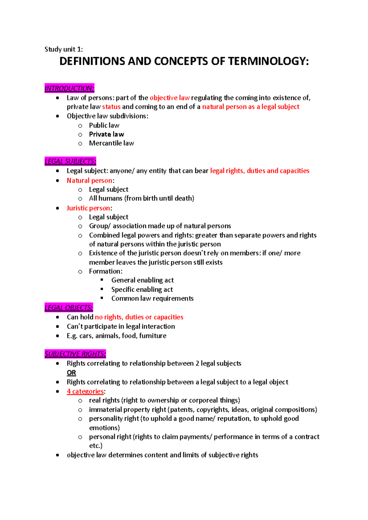 Private Law Year Notes 171 Warning Tt Undefined Function 32 Warning Tt Undefined Function