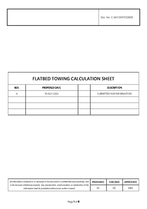 C.041CR0723005 Rev A - Flatbed Towing Calculation Sheet - FLATBED ...