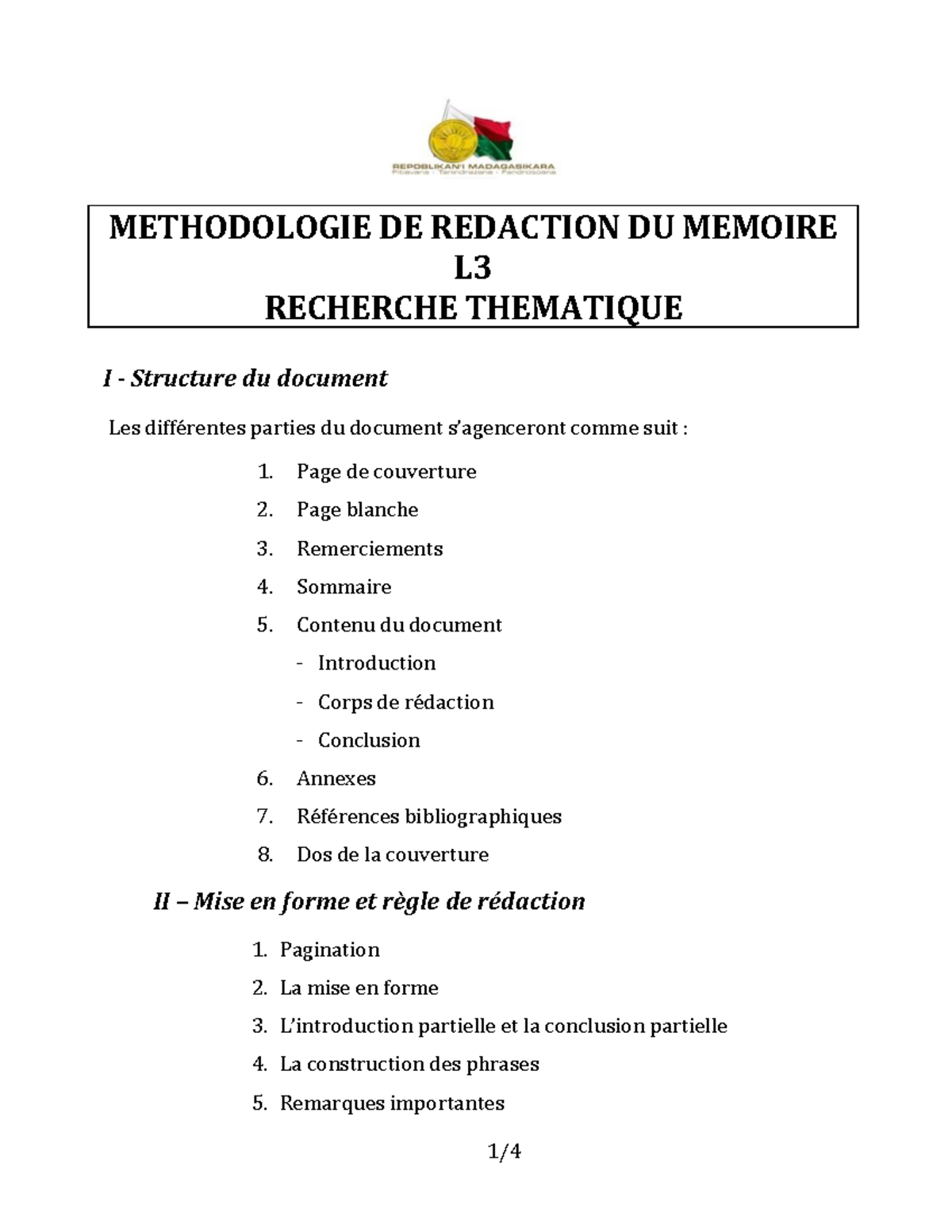 Méthodologie L3 - Fghh - METHODOLOGIE DE REDACTION DU MEMOIRE L ...