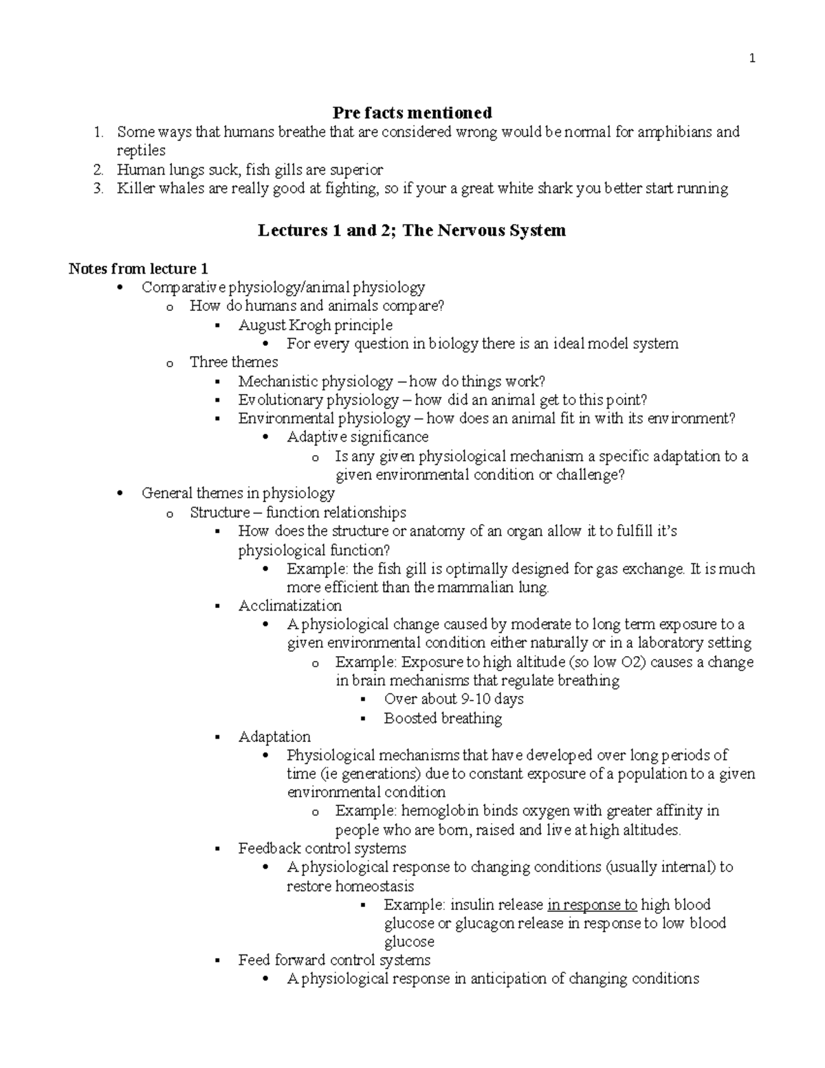 Biology Module 2 Notes - Pre facts mentioned Some ways that humans ...