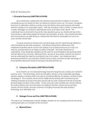 MMLafleur-Case-Assignment-SP23 - MGM301: Case Study #2 Assignment Details M. LAFLEUR: MARKET ...