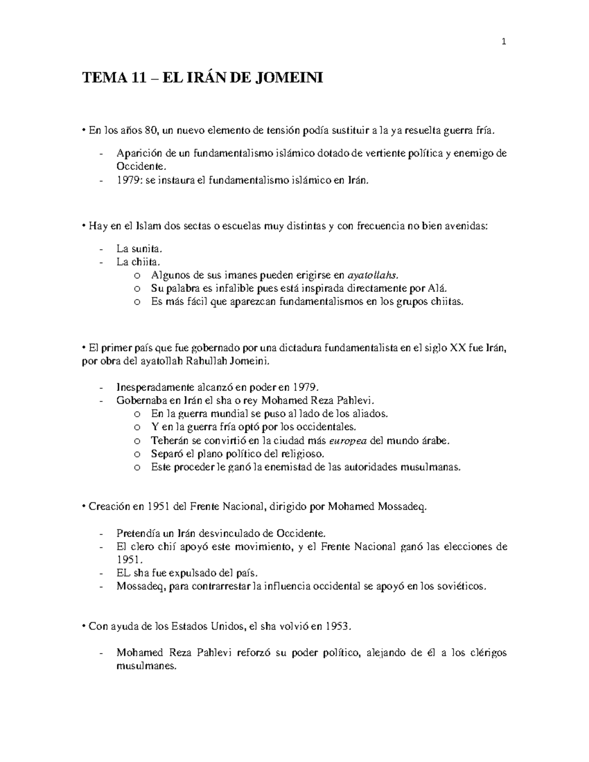 Tema 11 - El Irán de Jomeini - Warning: TT: undefined function: 32 Warning: TT: undefined ...