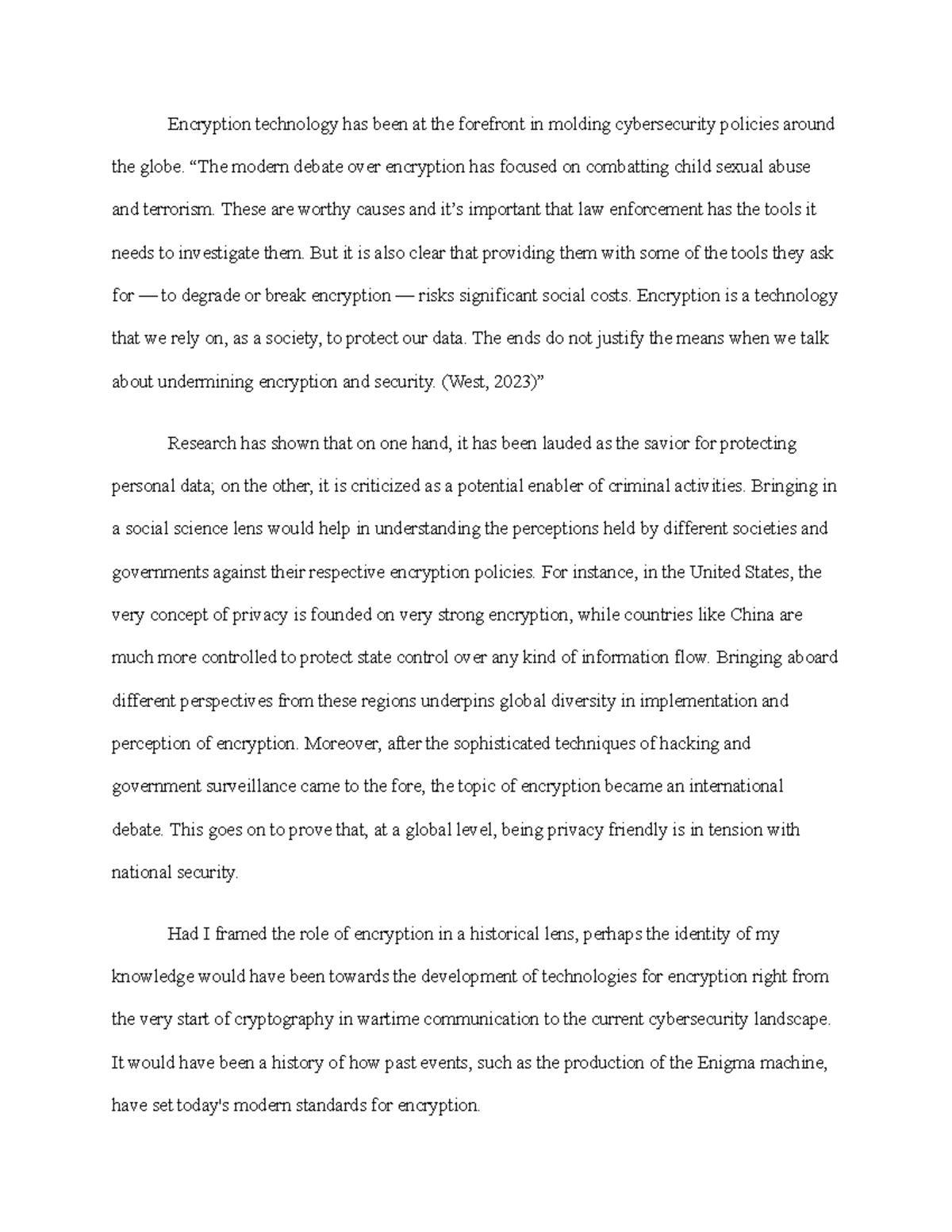 Encryption technology has played a crucial role in shaping ...