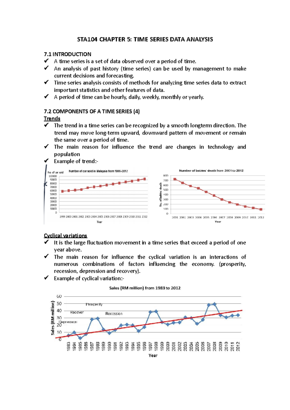 STA104 Chapter 5 - STA104 CHAPTER 5: TIME SERIES DATA ANALYSIS 7 ...