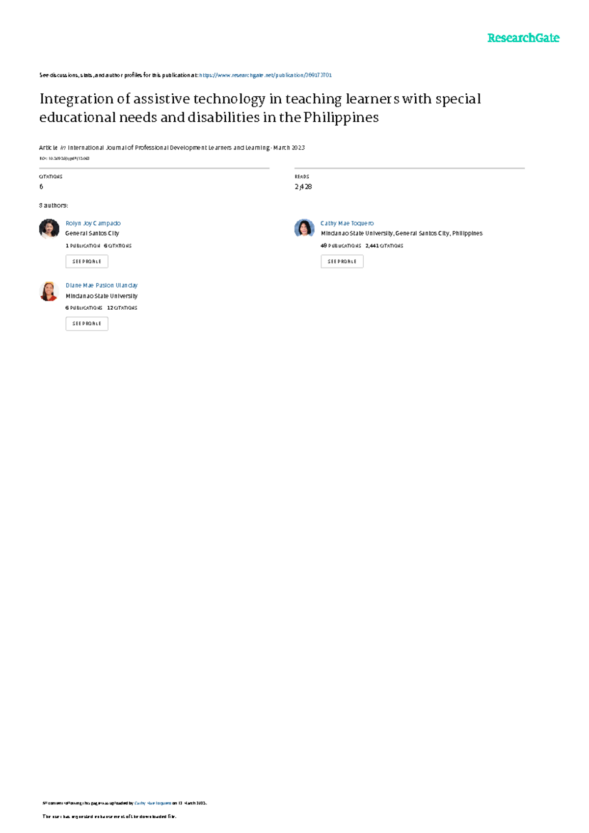 Integration of assistive technology in teaching learners with special ...