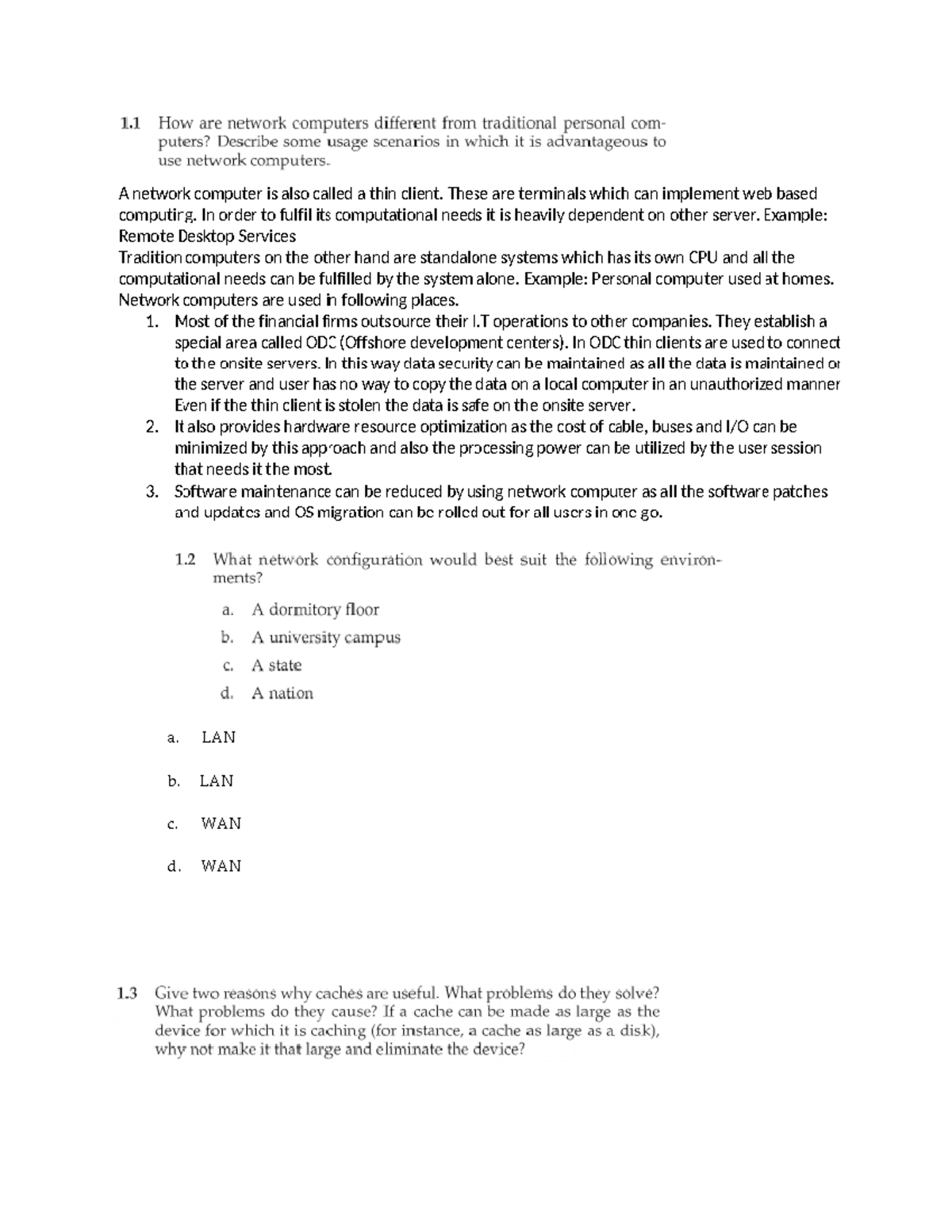 Ch1 Edition 8 QA - COP4610 Chapter 1 Questions and Answers - Warning: TT: undefined function: 32 ...