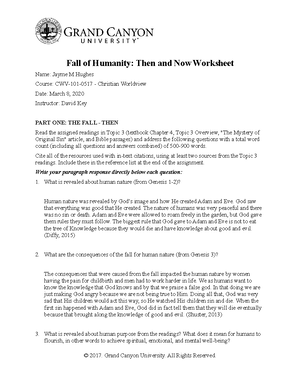 CWV 101 Topic 6 - Topic 6 DQ 1 Assessment Description Jesus made many ...