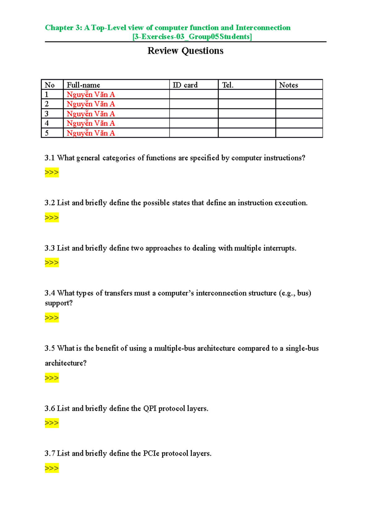 Su22 Chapter 03 - A Top-Level view of computer function and ...