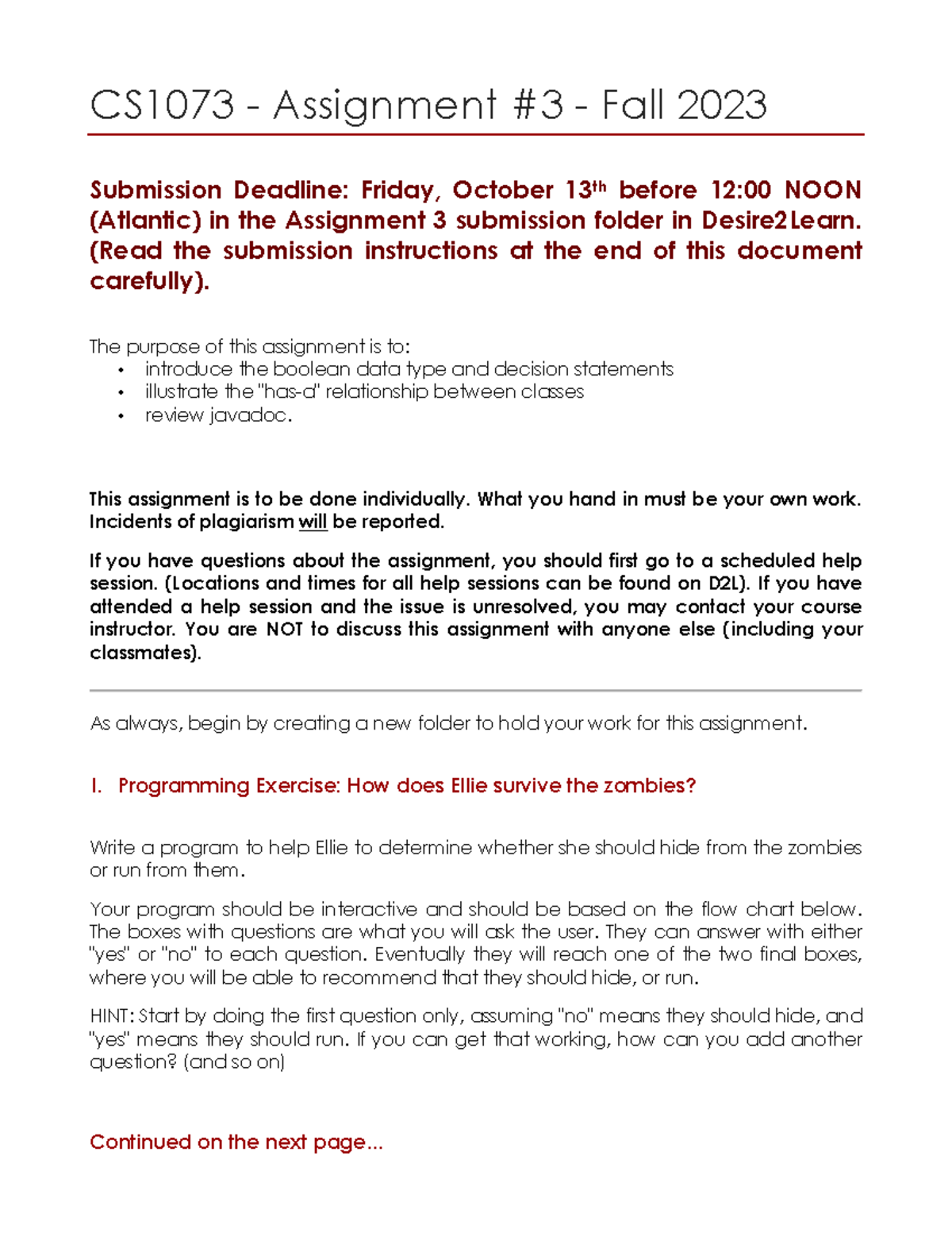 CS1073-Assign 3-F2023 - CS1073 - Assignment # 3 - Fall 202 3 Submission ...