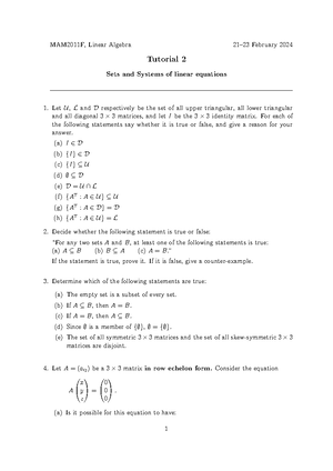 Real analysis tut11 solution - 2 Real Analysis 2024 Tutorial 11 A/Prof ...