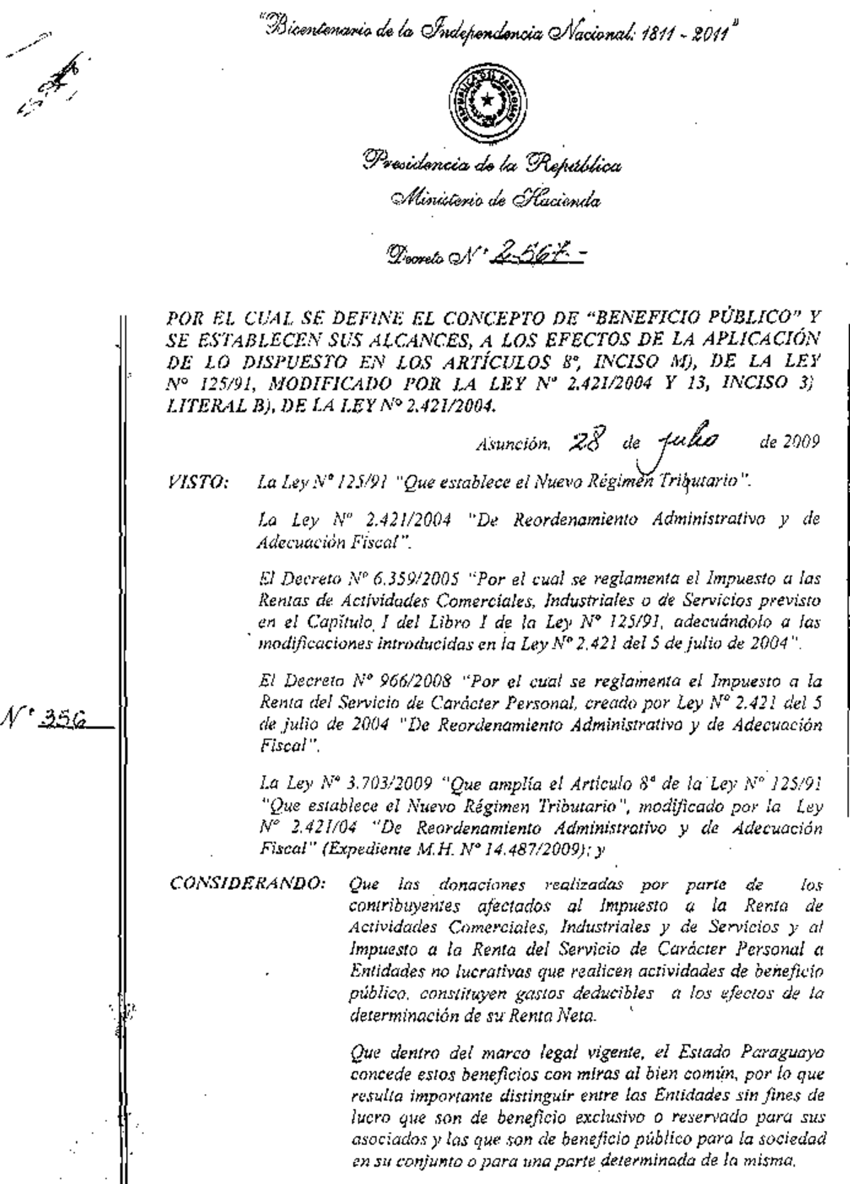 Decreto Nº 2 - hola - de la Independencia Nacional: 1811 JII DEPARTMENT ...