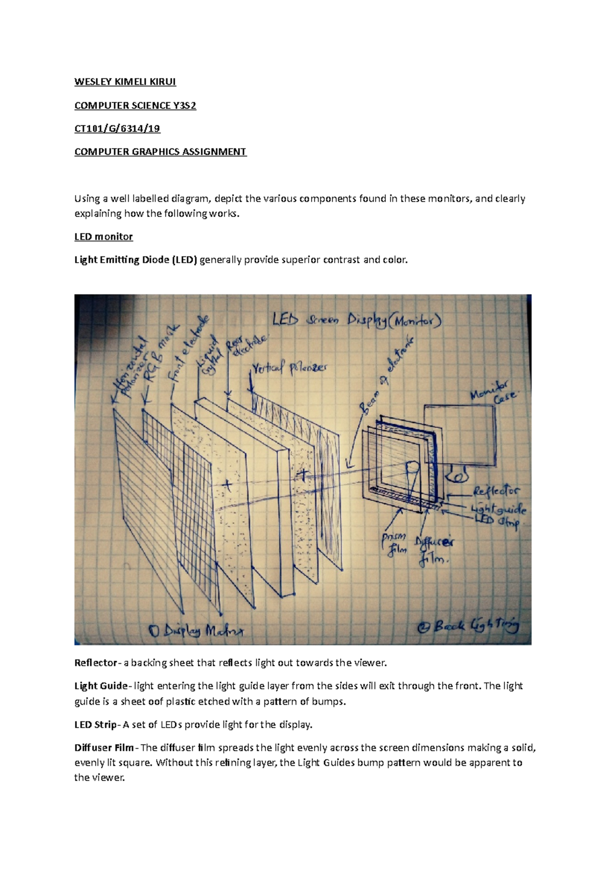 Computer Graphics Asssignment - WESLEY KIMELI KIRUI COMPUTER SCIENCE ...