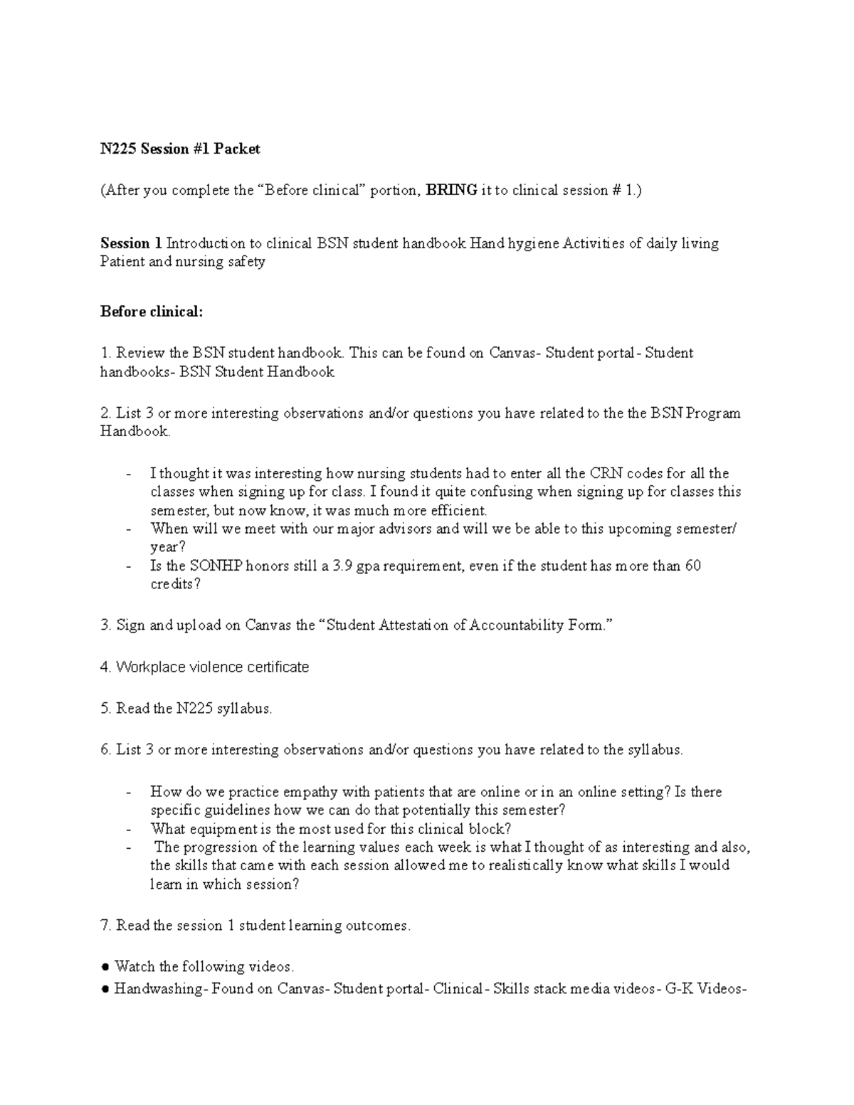 F 20 N225 Session Packet #1 - N225 Session #1 Packet (After you ...