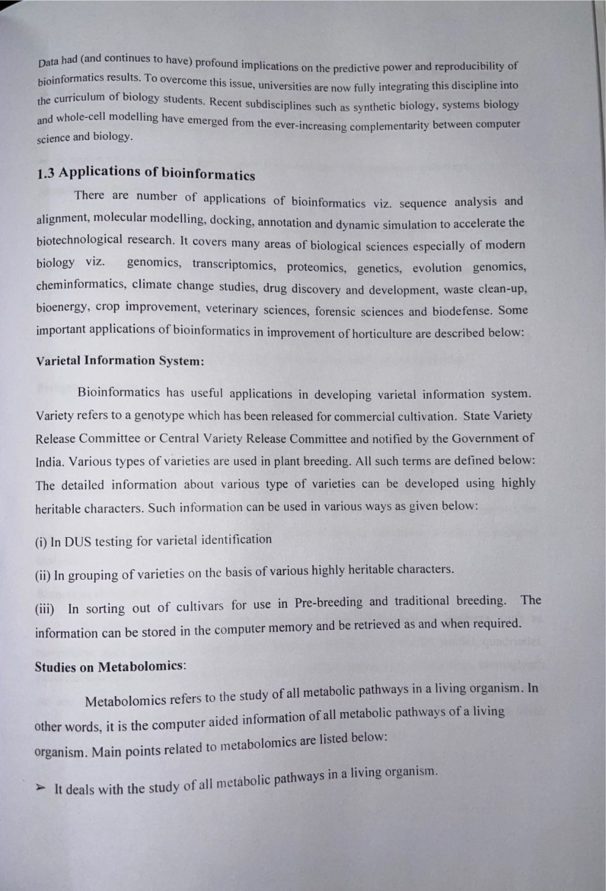 Applications of Bioinformatics - Studocu